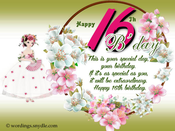 16th Birthday Wishes Messages And Greetings Wordings And Messages