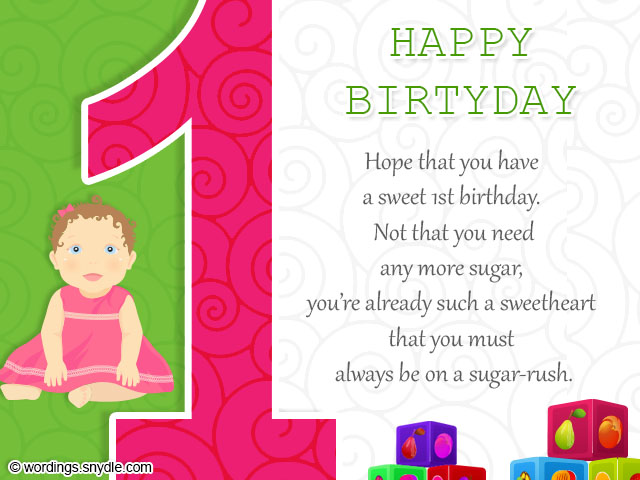 1st Birthday Wishes Wordings And Messages 1st Birthday Wishes Wordings And Messages