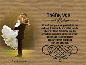 Wedding Thank You Notes – Wordings and Messages