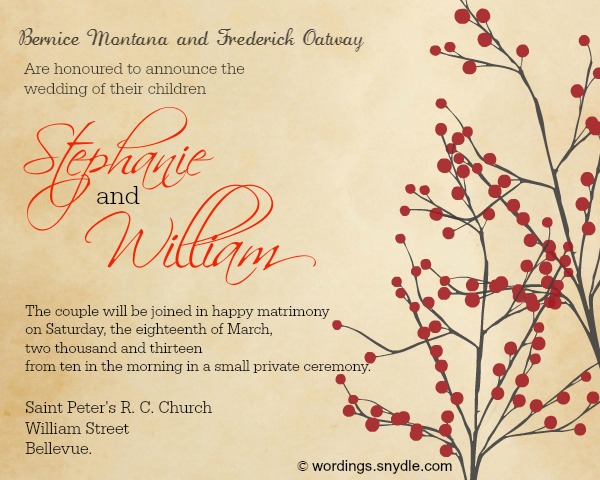 Wedding Reception Invitation Wording Samples Wordings And Messages