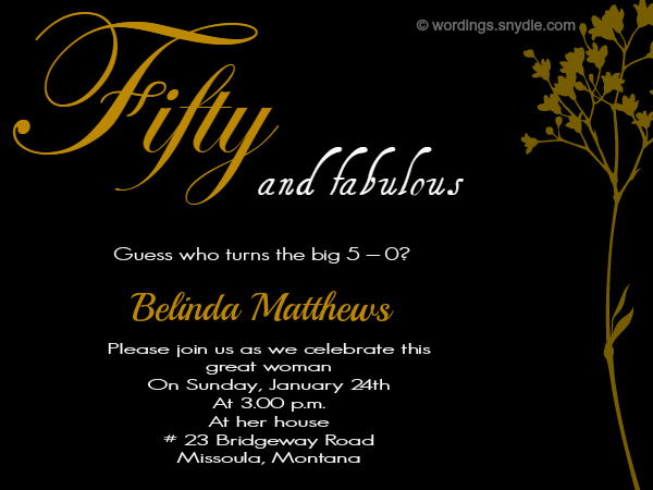 50th Birthday Invitation Wording Samples Kids Birthday Party