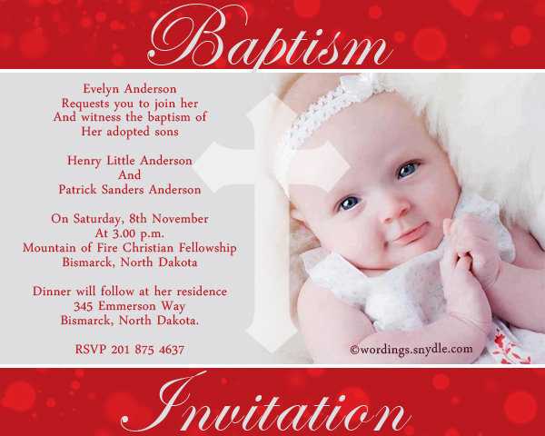 Baptism Invitation Wording Samples Wordings And Messages