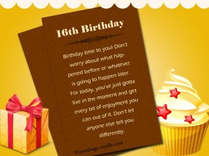 16th Birthday Wishes, Messages and Greetings – Wordings and Messages