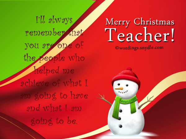 Christmas Messages For Teachers Wordings And Messages