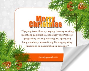 Tagalog Christmas Messages and Greetings – Wordings and Messages