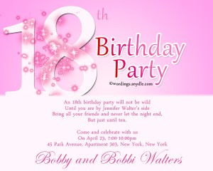 18th Birthday Party Invitation Wording – Wordings and Messages