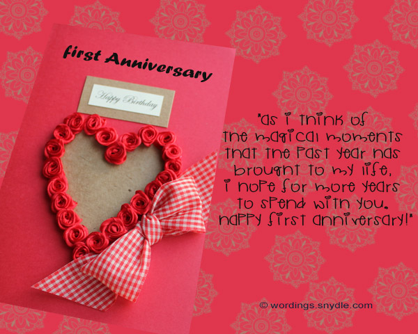 1st Wedding Anniversary Messages Wordings And Messages 1st Wedding Anniversary Messages Wordings And Messages