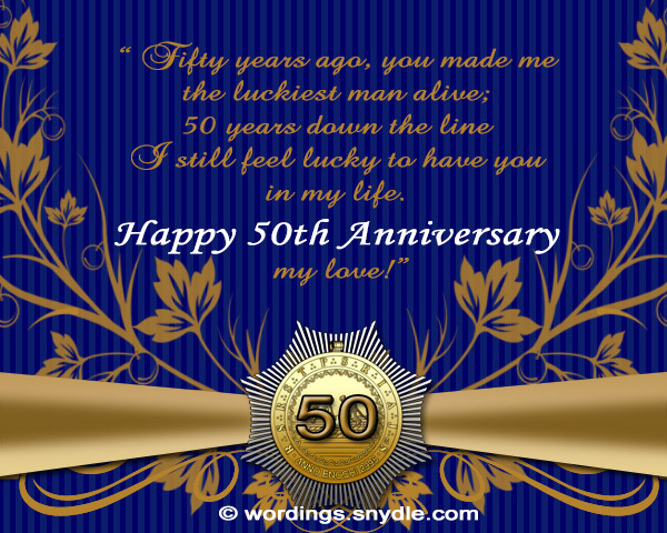 50th Wedding Anniversary Messages Wordings And Messages