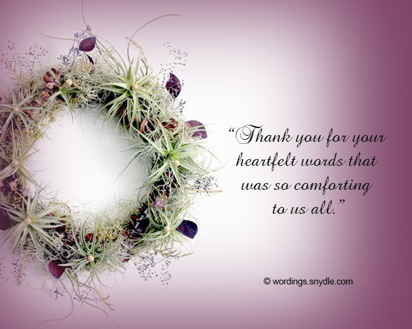 Funeral Thank You Notes Wording Wordings And Messages