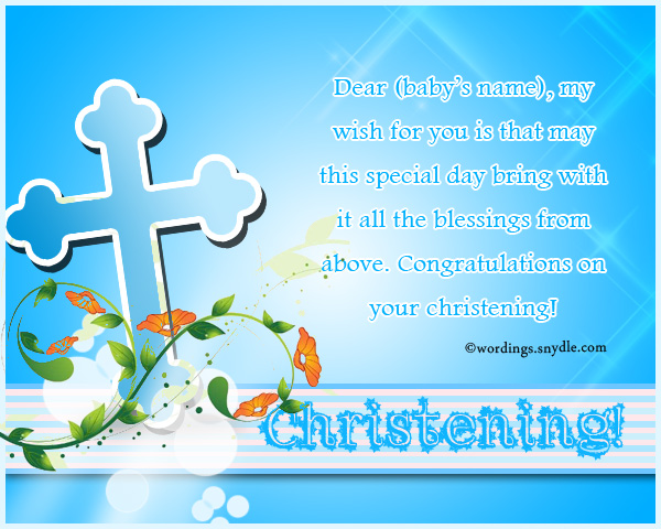 Christening Messages Wordings And Messages
