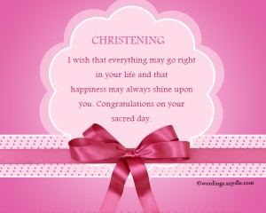 Christening Messages – Wordings and Messages