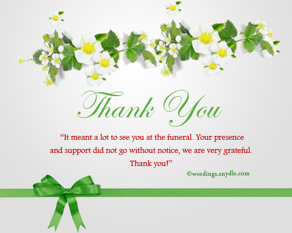 Sympathy Thank You Notes Wordings And Messages