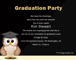 Graduation Party Invitation Wording – Wordings and Messages