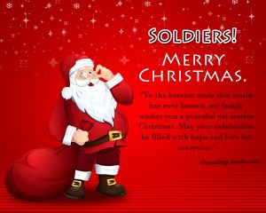 Merry Christmas Wishes for Soldiers – Wordings and Messages