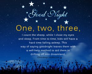 Something sweet to say goodnight – Wordings and Messages